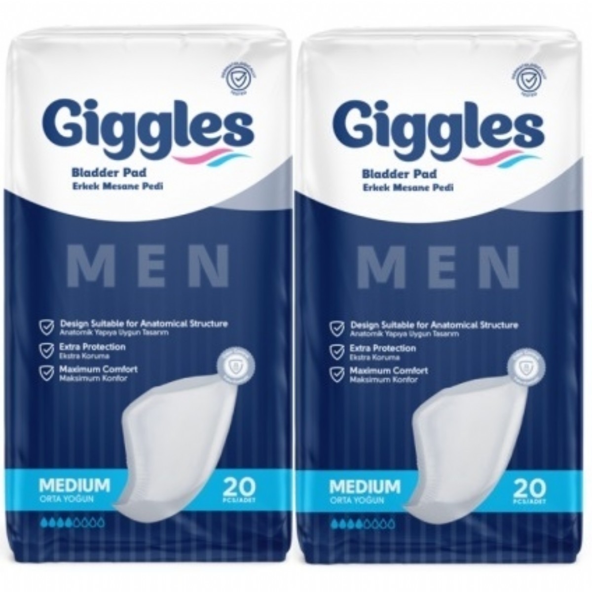 Giggles Erkek (Men) Mesane Pedi (Bladder Pad) 40 Adet | Mesane Pedi ...